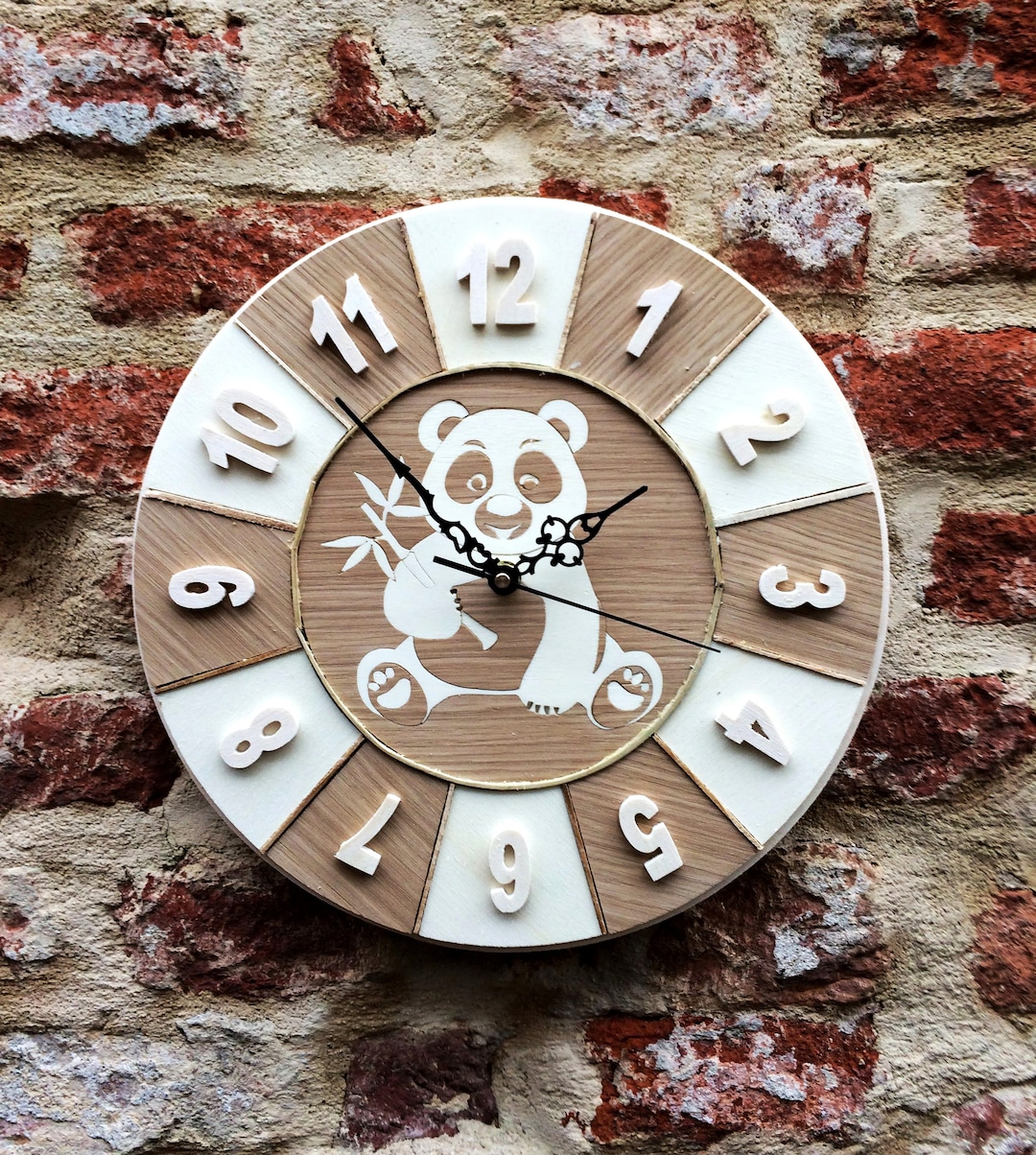 Panda Clock Panda Wall Decor Gift Idea for Children Panda - Etsy