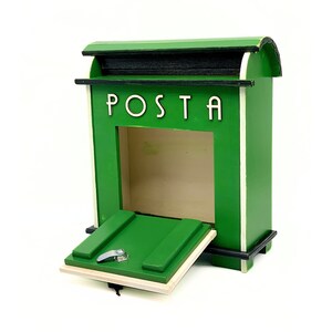 Wood Mailbox Letterbox Post Stand, American Style Post Box, Vintage ...