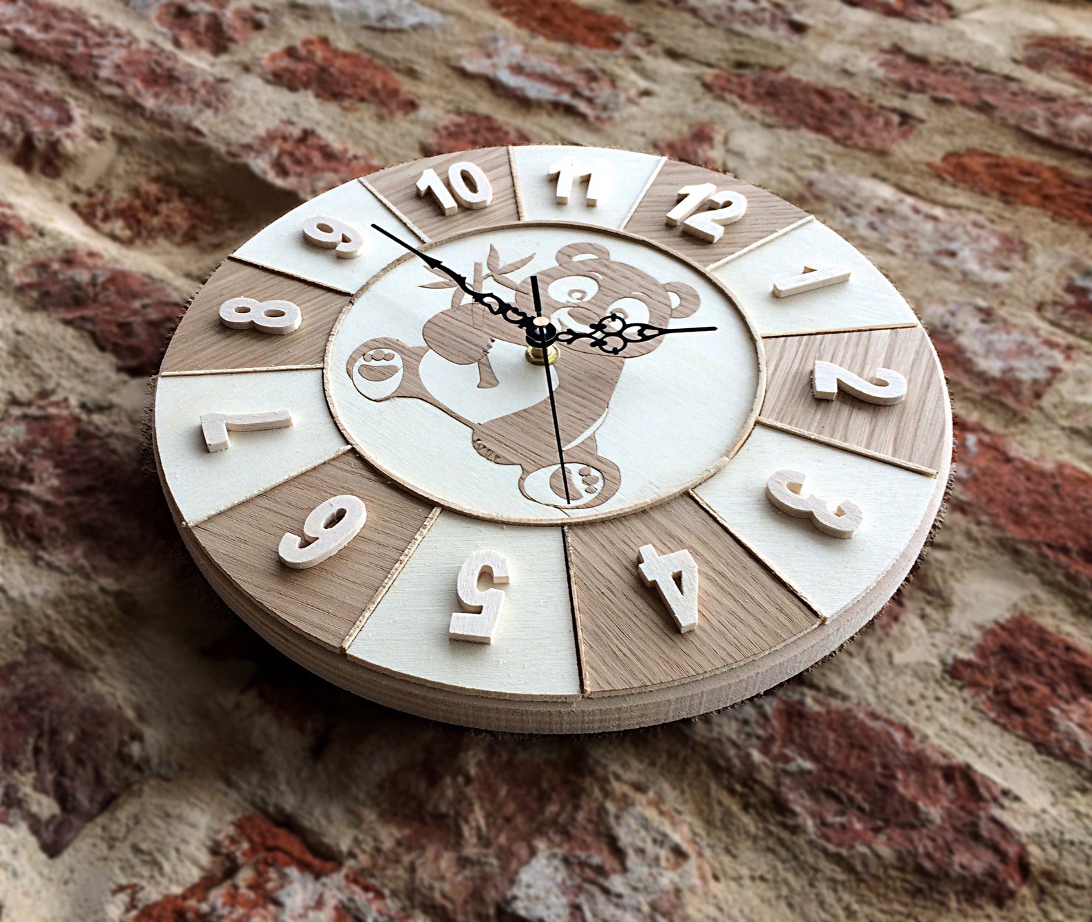 Panda Clock Panda Wall Decor Gift Idea for Children Panda - Etsy