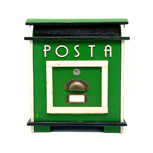 Wood Mailbox Letterbox Post Stand, American Style Post Box, Vintage ...