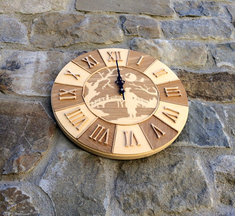 Wooden Wall Clock Quartz Clock Samurai Japanese Style - Etsy