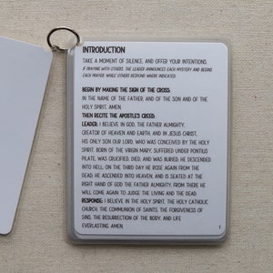 Rosary Guide Catholic Gift Floral, Botanical, Beautiful, Pocket Rosary ...