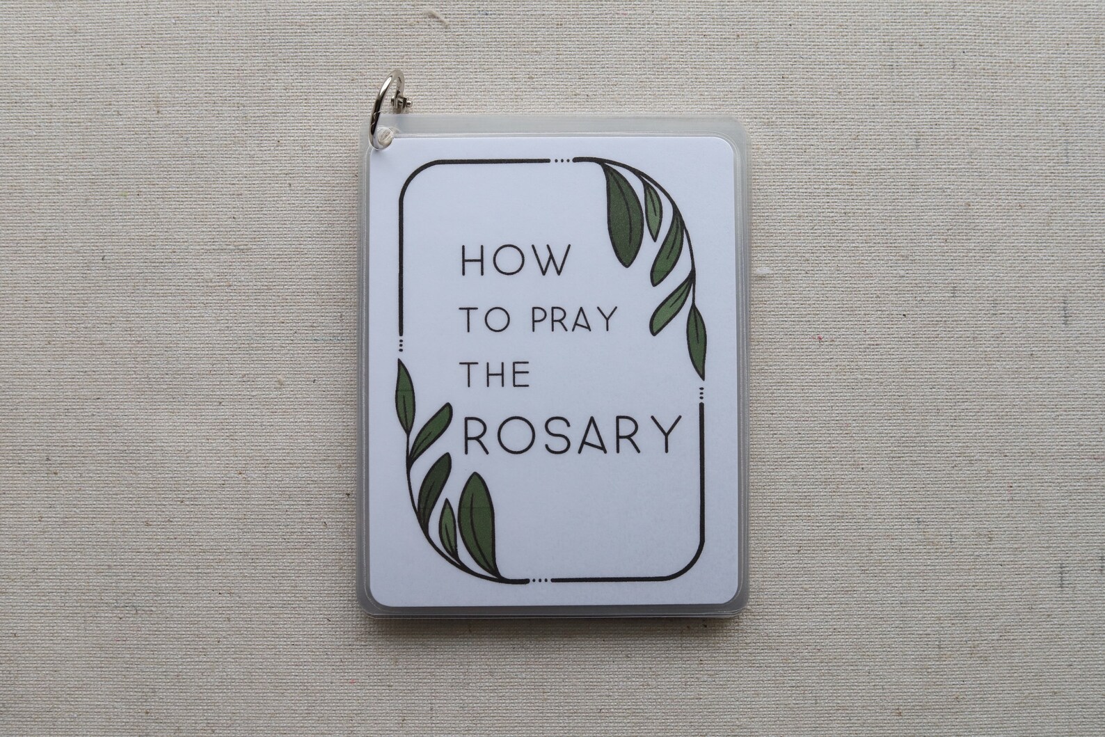 Rosary Guide Catholic Gift Floral, Botanical, Beautiful, Pocket Rosary ...