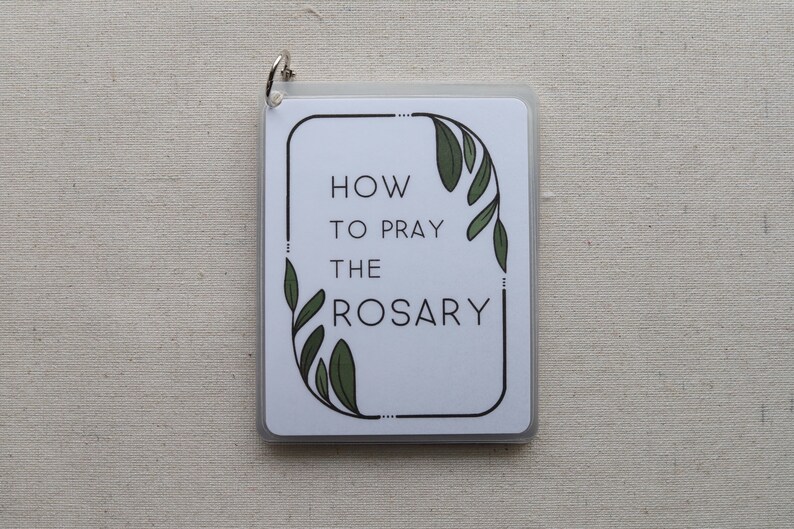 Rosary Guide Catholic Gift Floral, Botanical, Beautiful, Pocket Rosary ...