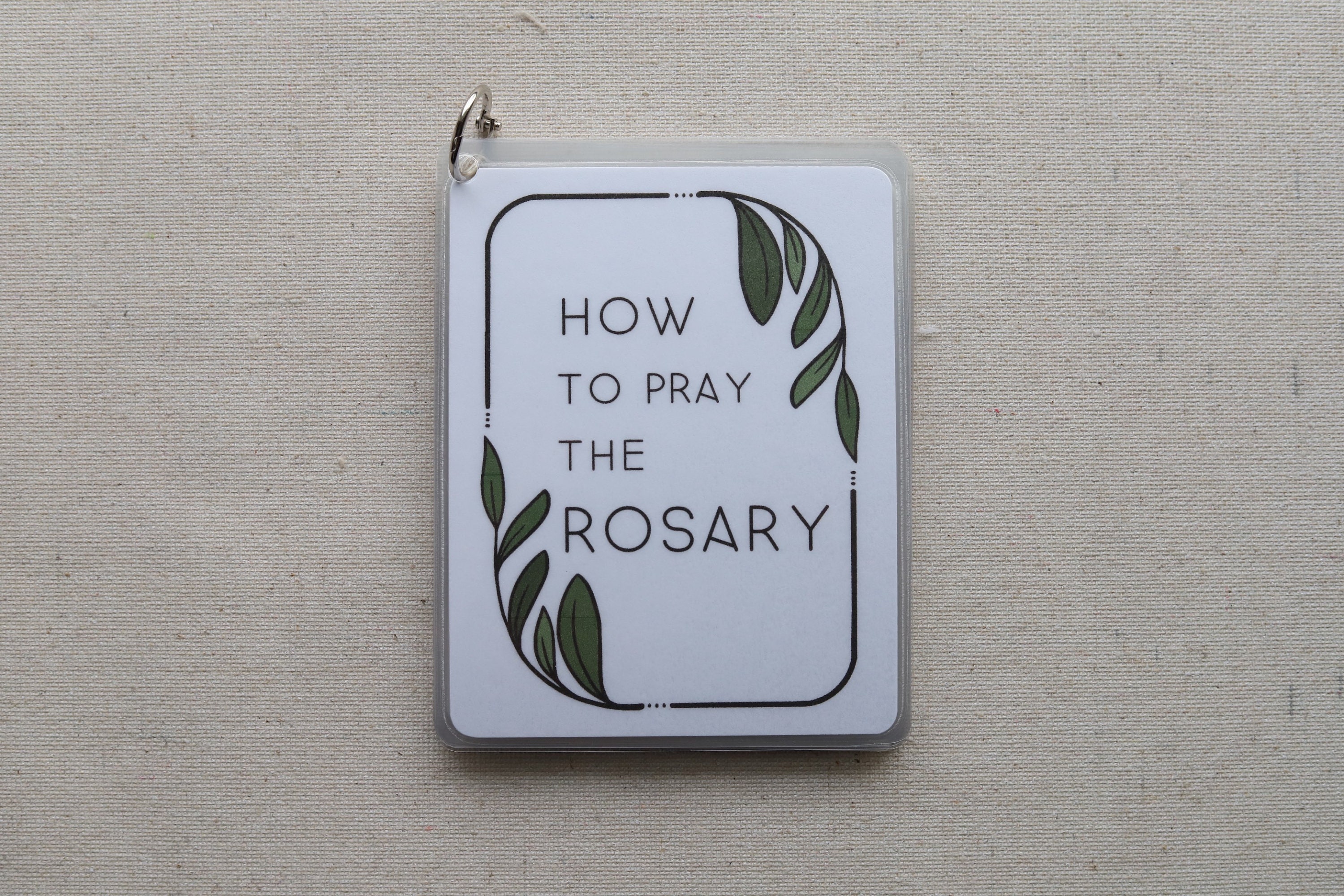 Rosary Guide Catholic Gift Floral, Botanical, Beautiful, Pocket Rosary ...