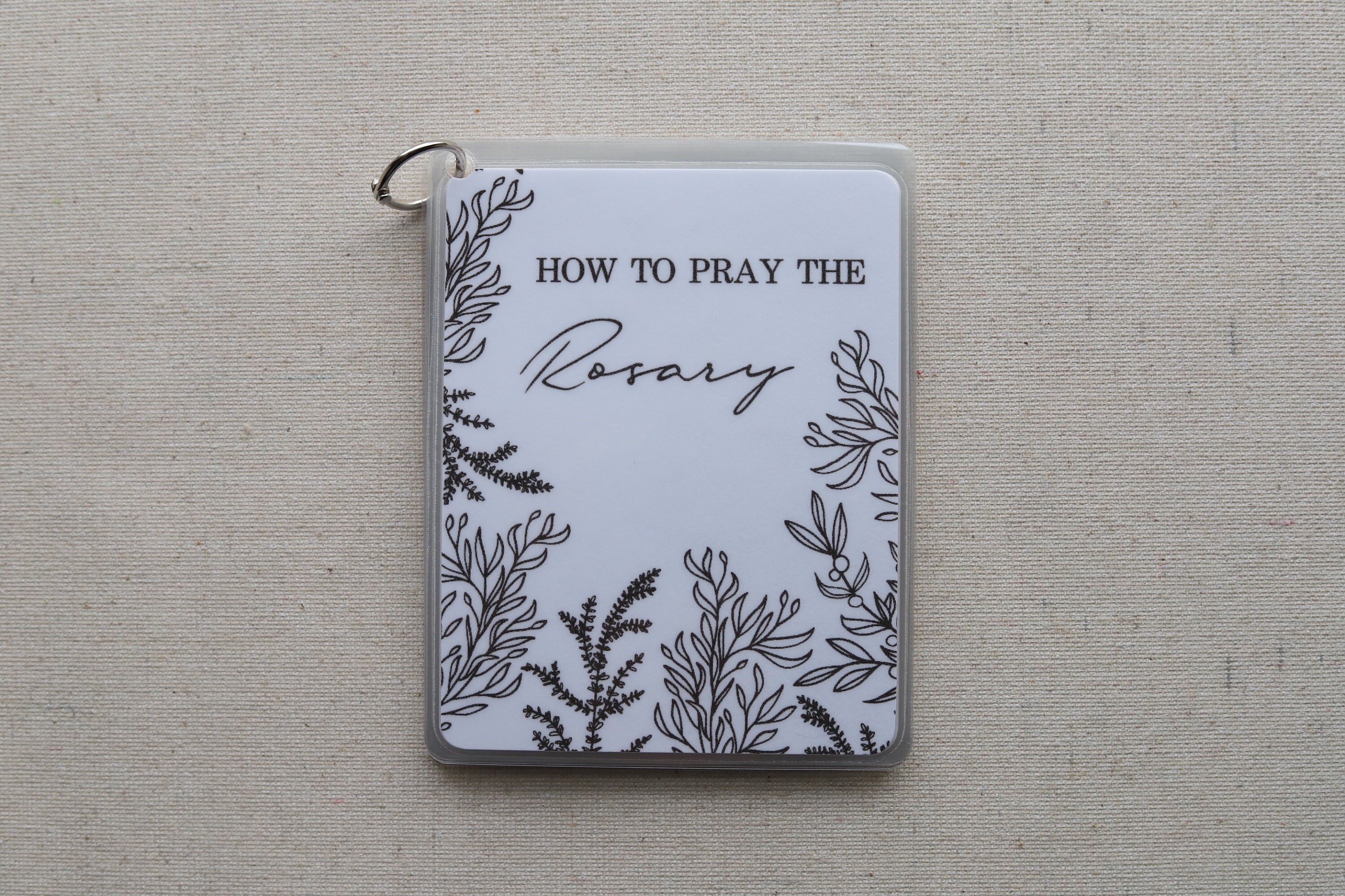 Rosary Guide Catholic Gift Floral, Botanical, Beautiful, Pocket Rosary ...