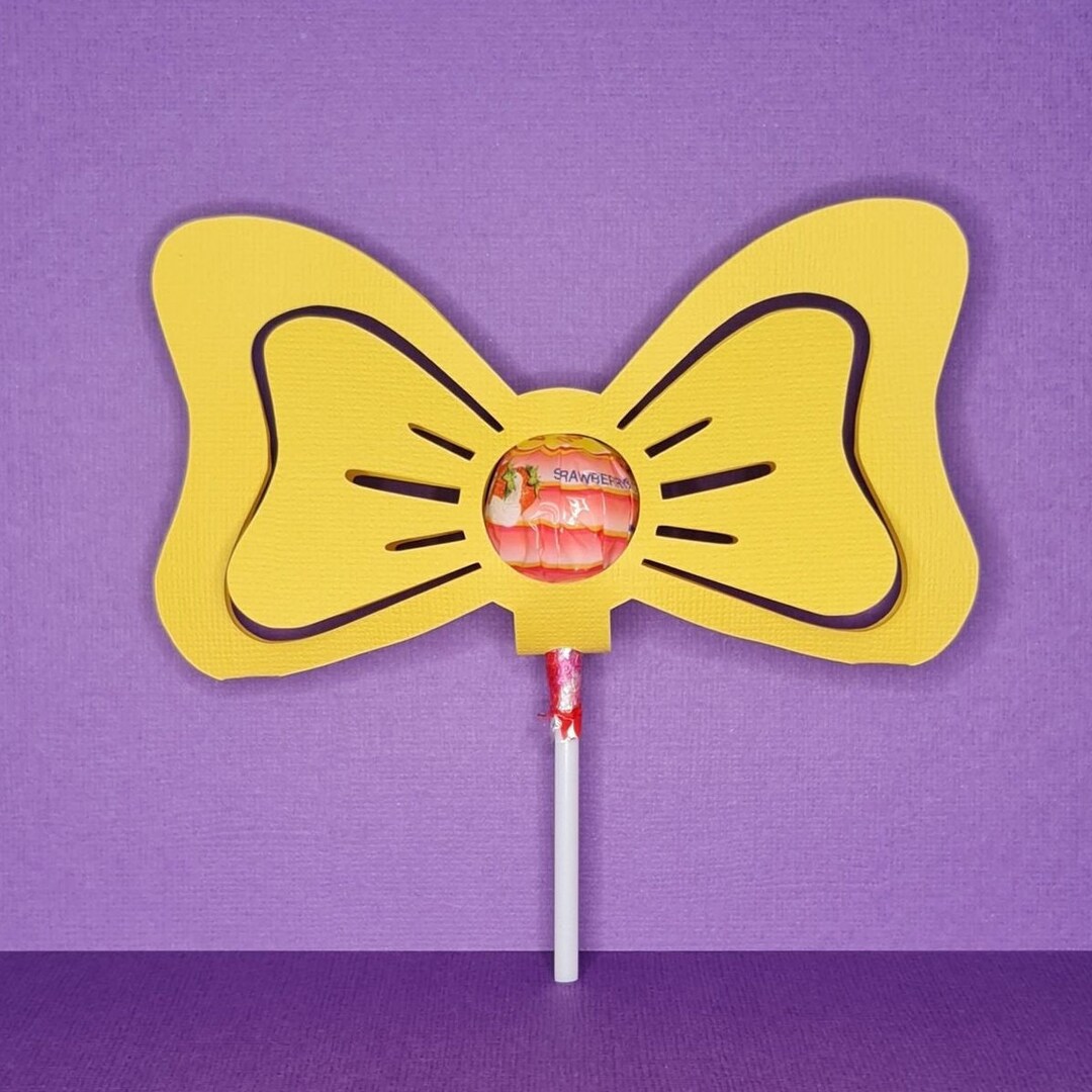 Inspired Emma Wiggle Bow SVG File - Lollipop Holder Gift - Digital ...