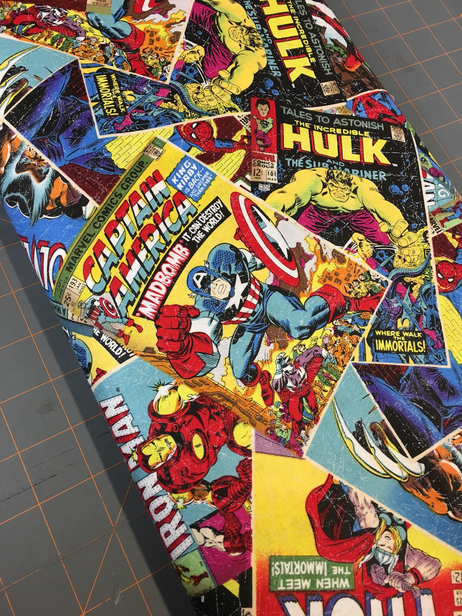 Marvel Comic Book Characters Fabric Wolverine Thor Hulk - Etsy