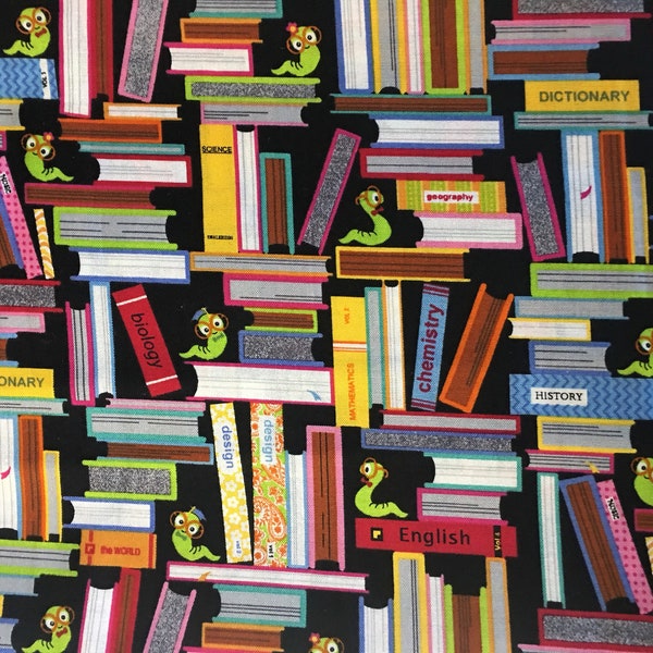 Library Book Fabric - Etsy
