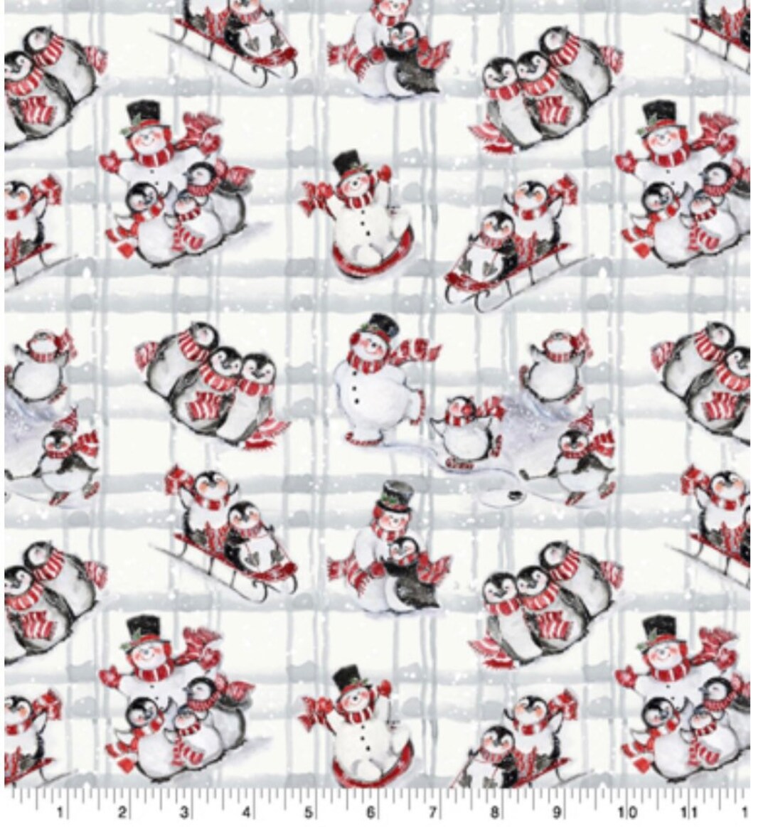 Playful Snowmen Christmas Fabric Susan Winget 100% Cotton Springs ...