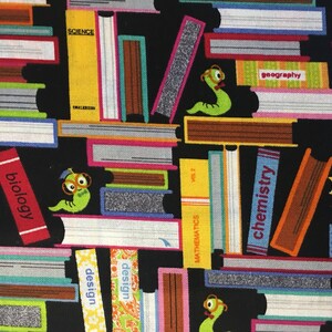 Bookworm Book Library Fabric Back to School Teacher Fabric - Etsy