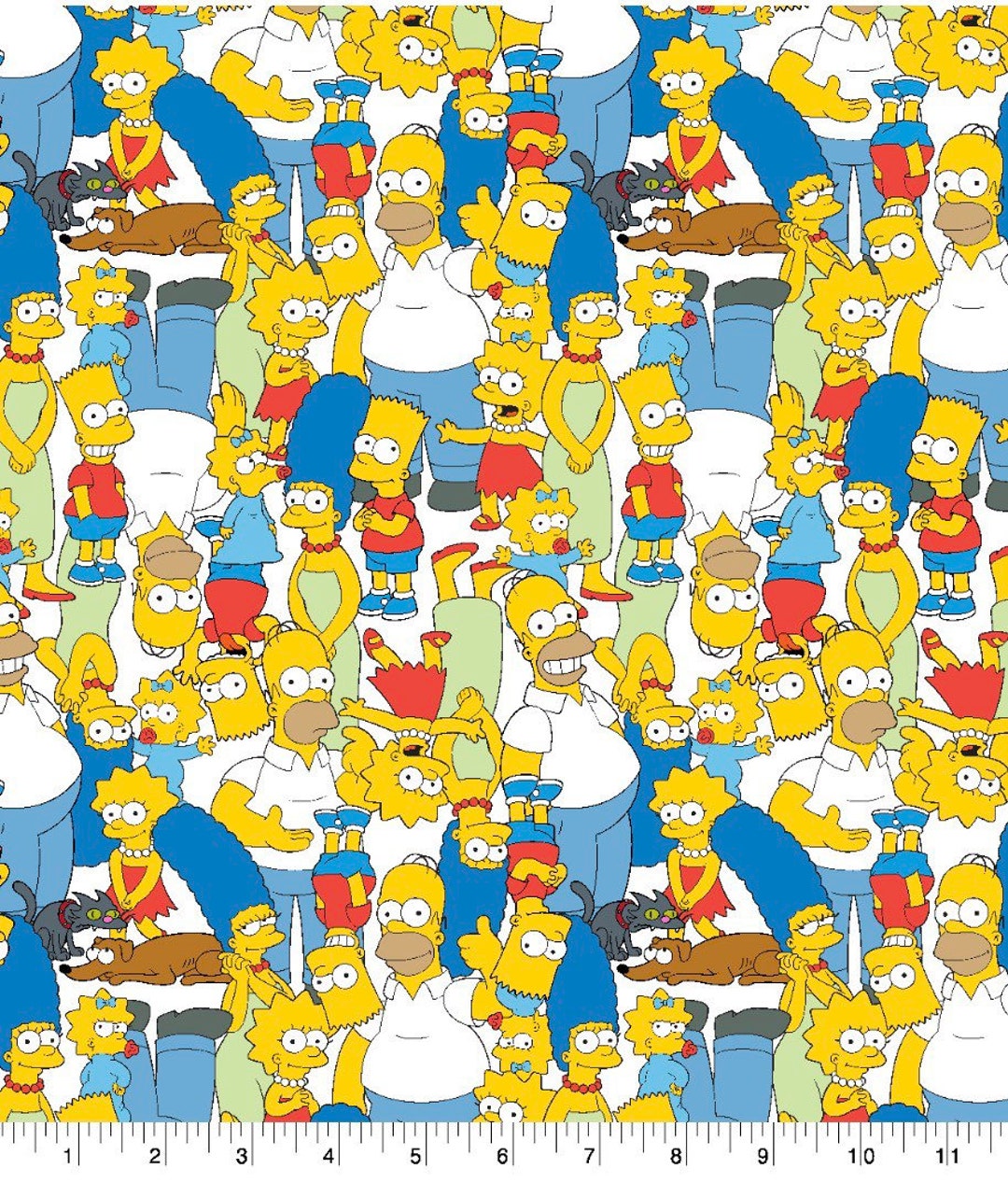 Simpsons Fabric Together Packed Licensed Character Fabric 100% Cotton ...