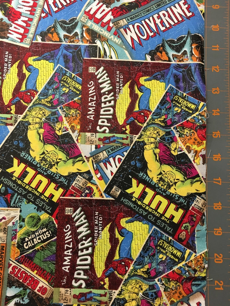 Marvel Comic Book Characters Fabric Wolverine Thor Hulk - Etsy