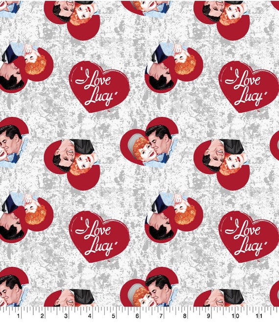 I Love Lucy Heart Fabric Character Fabric 100% Cotton | Etsy