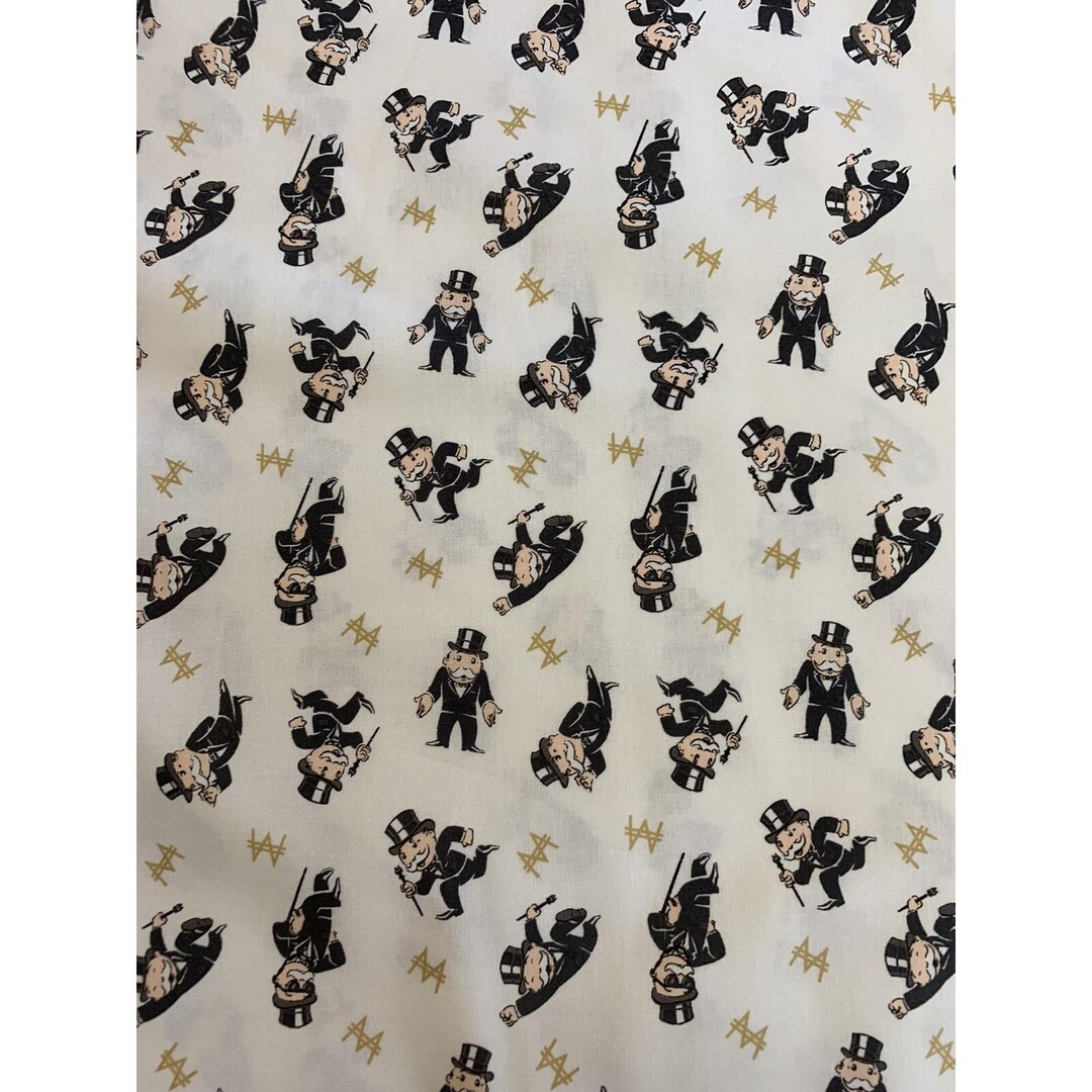 Hasbro Mr Monopoly Fabric - 100% Cotton - White - Camelot - BTY - Etsy