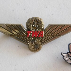 Vintage 1970s TWA Trans World Airlines Kids Junior Crew Member Silver ...
