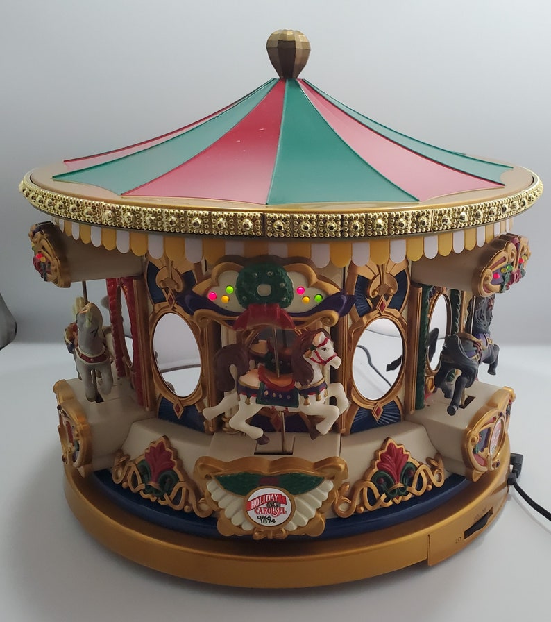 1994 Mr. Christmas Lighted Animated Musical Holiday Merry Go - Etsy