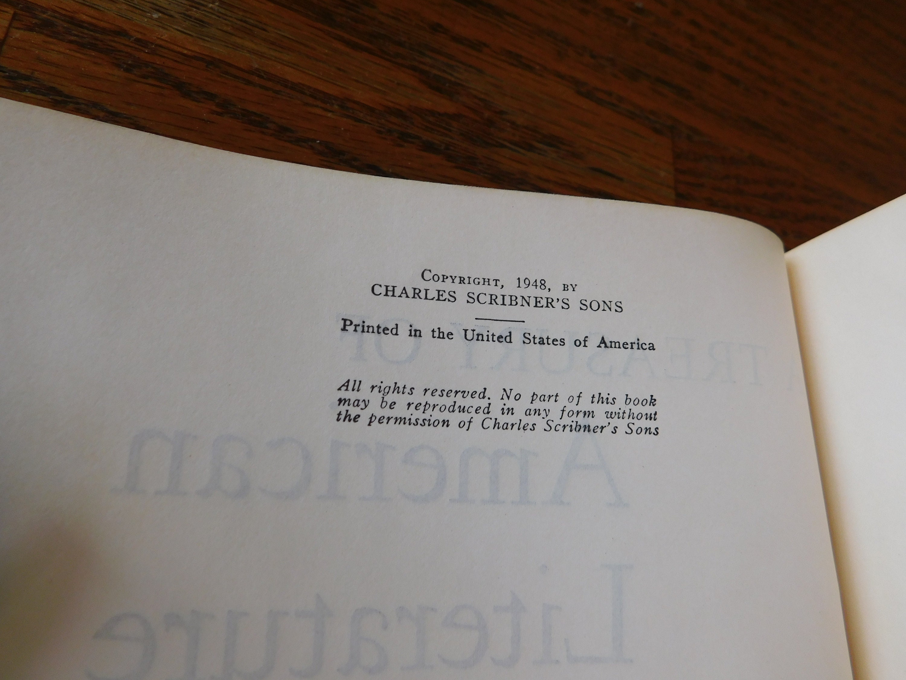 1948 Vintage Vol. I a Treasury of American Literature Hardcover Book ...