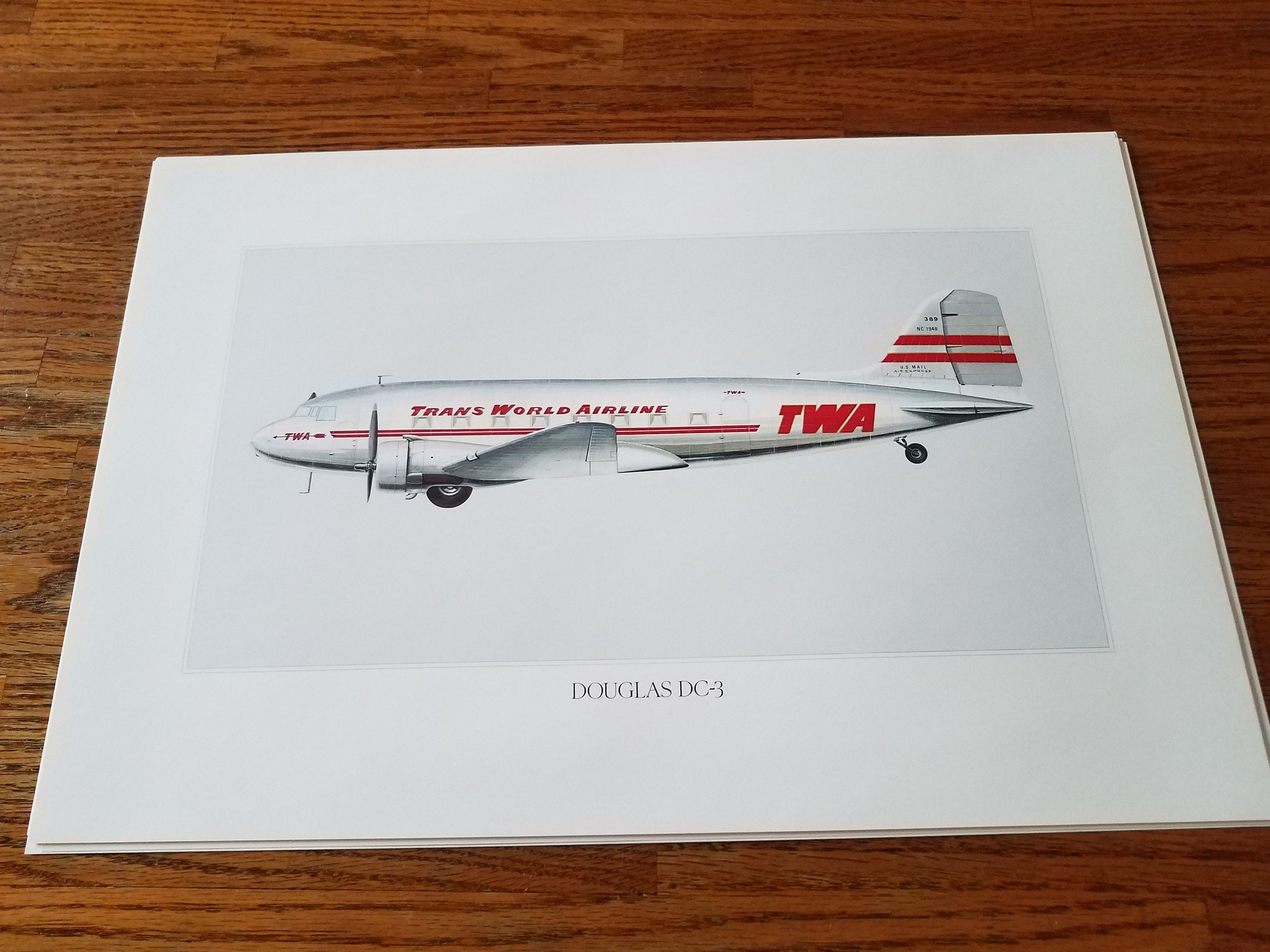 8 Vintage TWA 50 Years of Service 1926-1976 With 8 Large Plane 18 X 12 ...