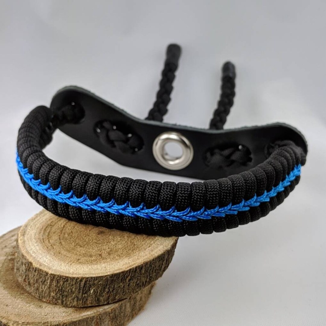 Pre-made Black With Blue Stitched Fishtail Bow Sling - Etsy