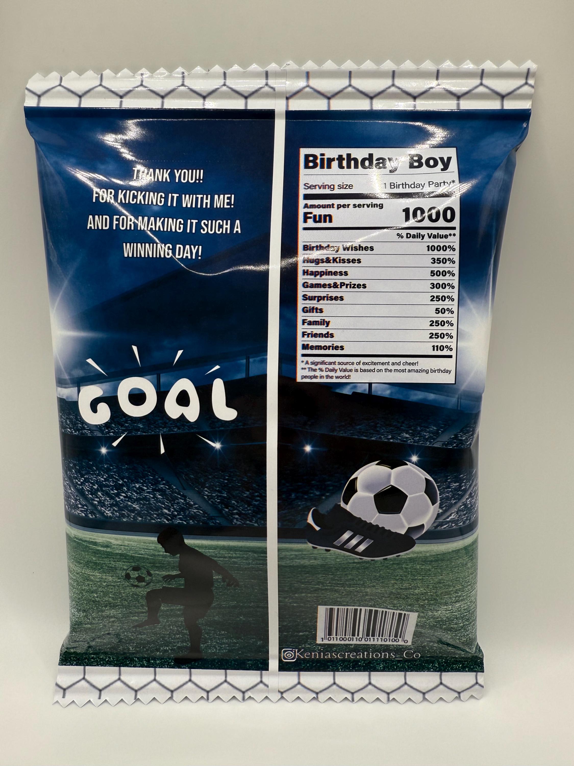 Soccer Party Chip Bag Template | Instant Download | Editable Treat Bag ...