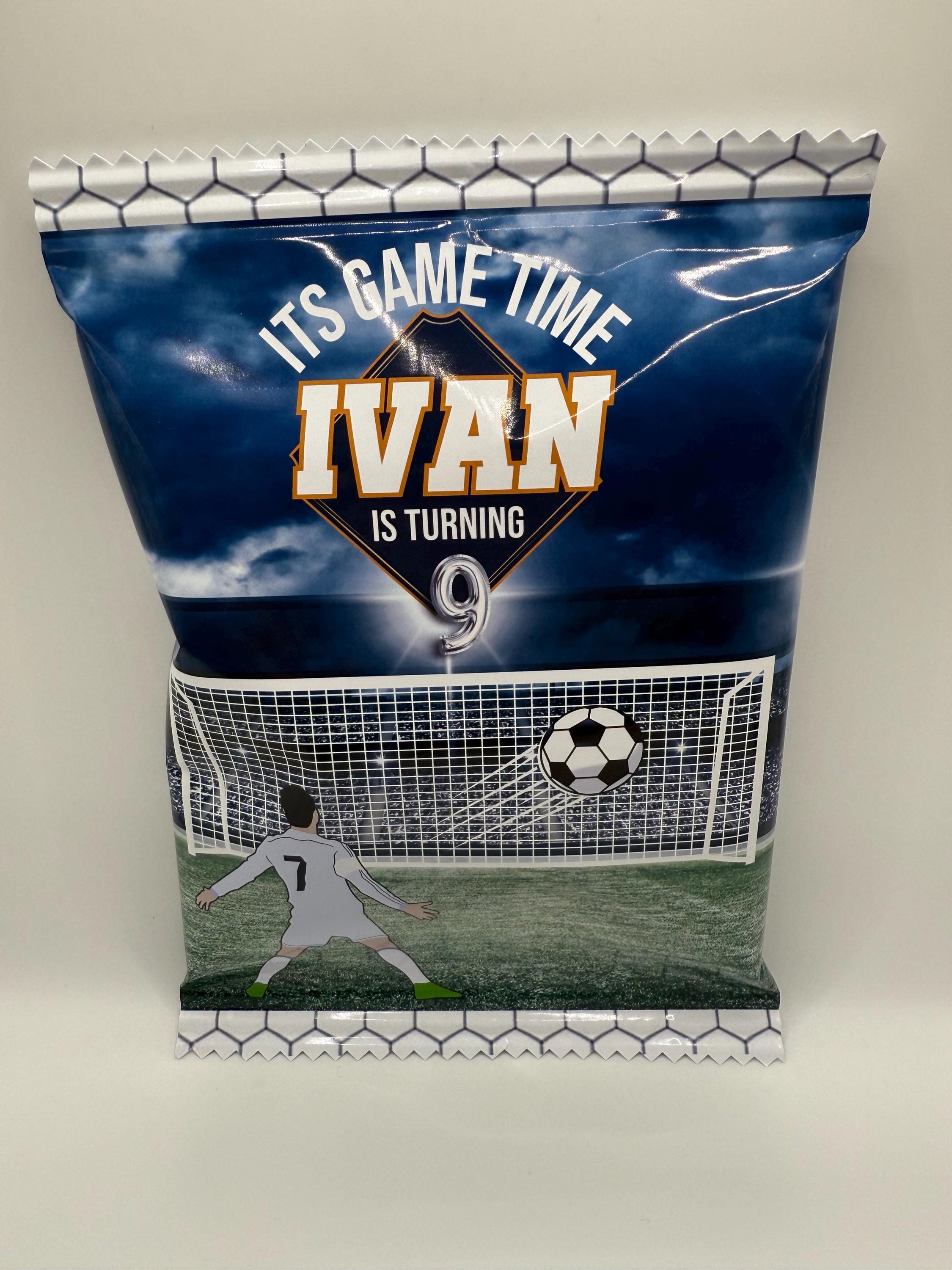 Soccer Party Chip Bag Template | Instant Download | Editable Treat Bag ...