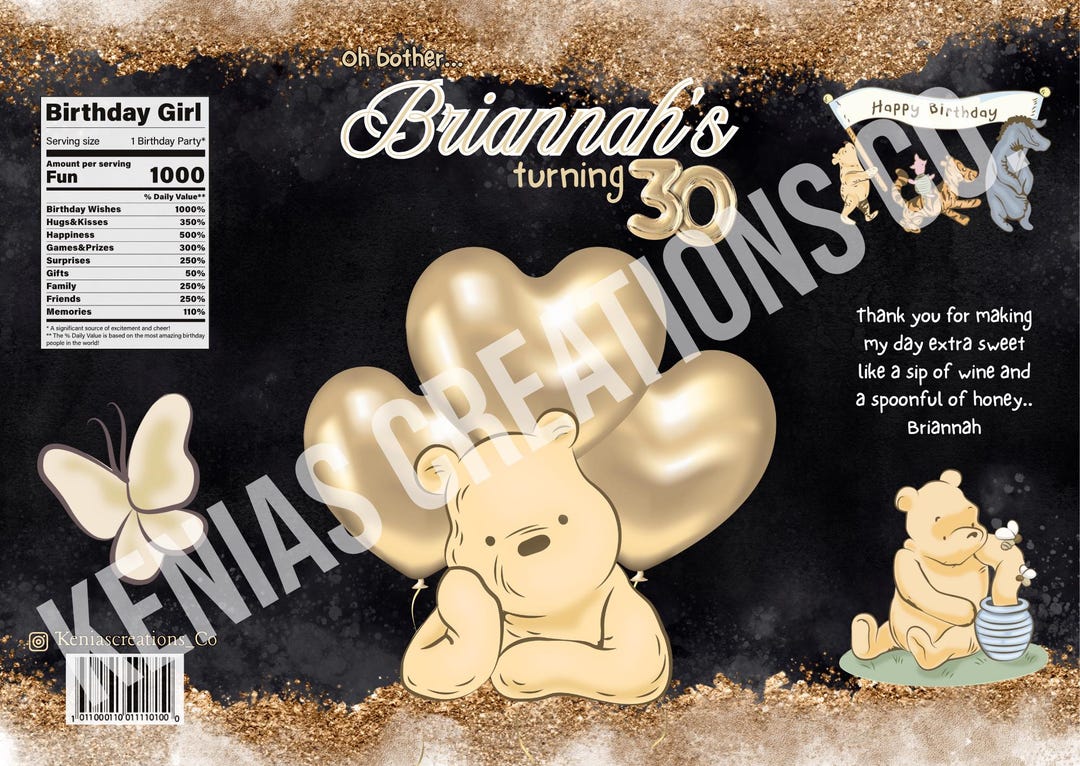 The Honey Bear Picnic Chip Bag Template Party Favors! More Printable ...