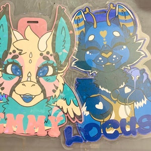 Custom Sparkly Furry Badges - Etsy