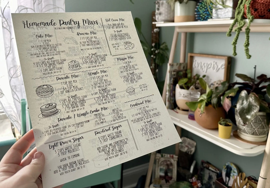 Pantry Restock Recipe Sheet Pdf (digital Product Only) - Etsy