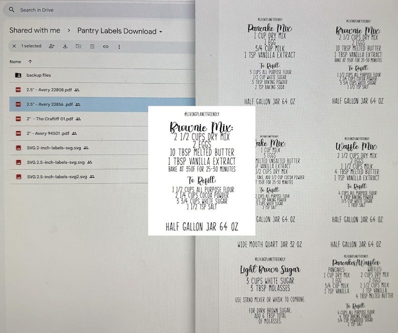 Pantry Labels - Print at Home - SVG & PDF (digital Product Only ...