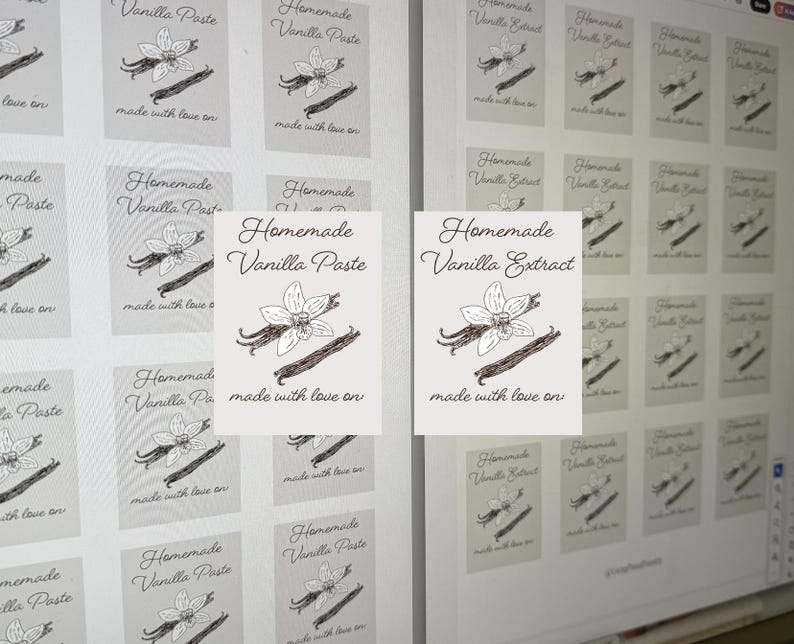 Homemade Vanilla Extract & Paste – Print at Home PDF (digital Product ...