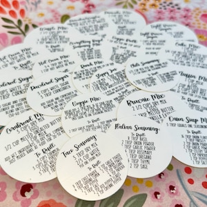 Pantry Labels With Recipes for Mason Jar Lids - Combo Pack | Dishwasher ...