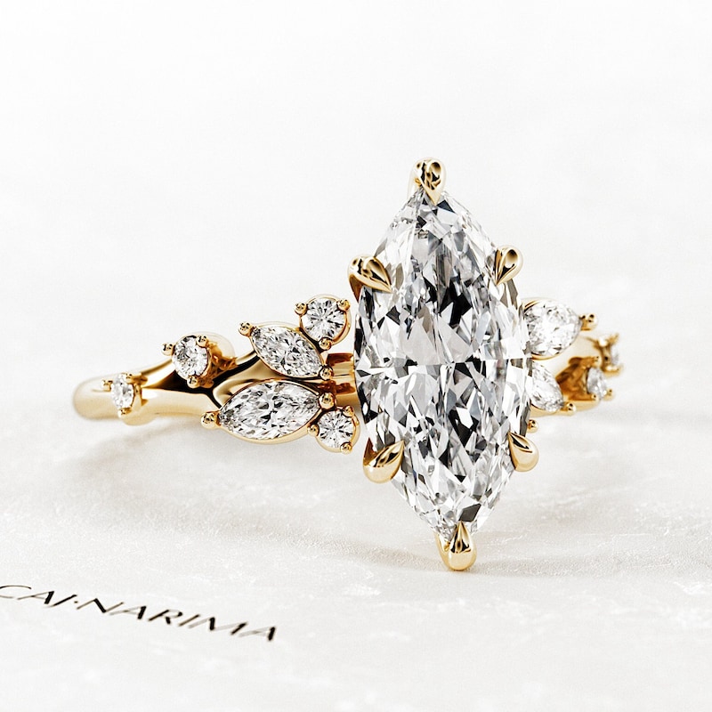 Pinky Marquise Diamond Ring - Etsy