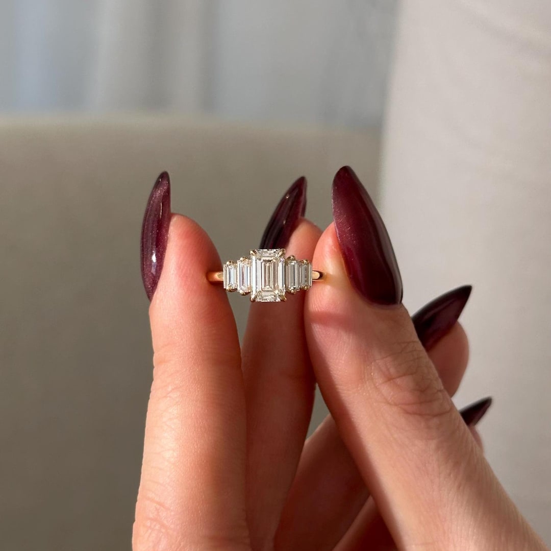 1.2 Carat Emerald Cut E VVS2 Emerald Cut Lab Diamond Aro Deco ...