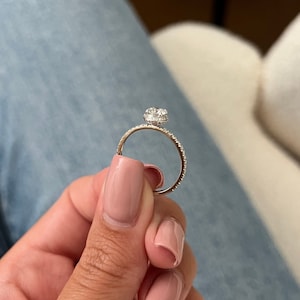 0.5 CT Engagement Ring / 0.5CT Lab Grown Diamond Ring / 14k 18k White ...