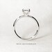 1 Carat Emerald Cut Moissanite Solitaire Ring / Dainty 1ct Engagement ...