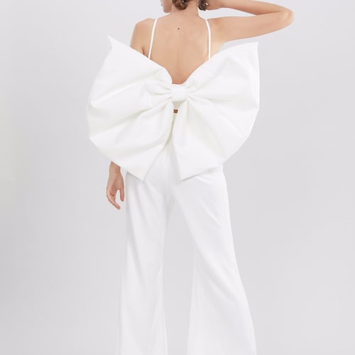 Lita Red Big Bow Crop Top for Womenunique Wedding - Etsy