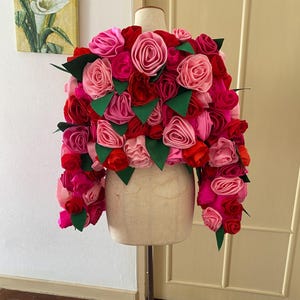 Custom Sweet Pink 3d Flower Jacket for Women, Plus Size Dress,custom ...