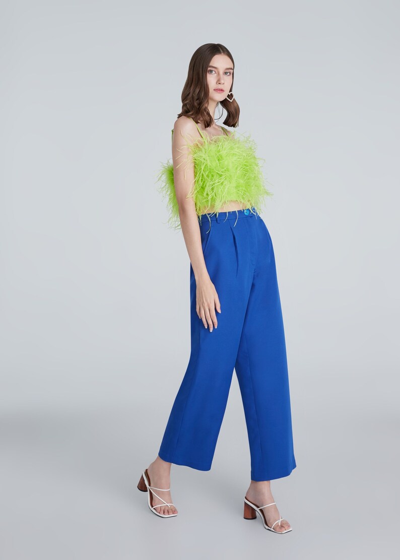 Tina Neon Green Boas Feathers Top for Women,graduation Gift ...
