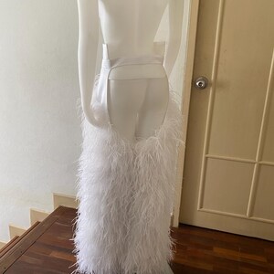 Custom White Chaps for Women,plus Size Chaps Feather Pants,wide Leg ...