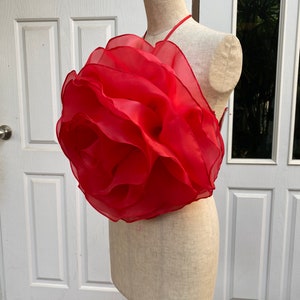 Red Jumbo Rose Top for Womenbridal Separates Topholiday - Etsy