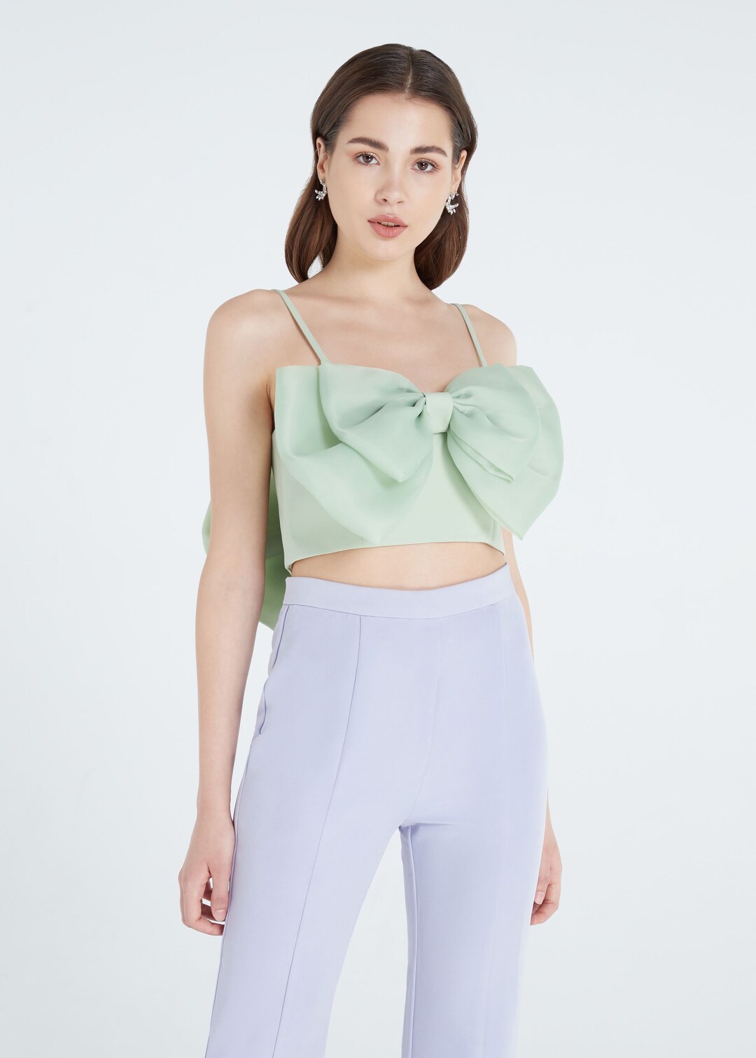 Custom Green Big Bow Crop Top for Women,plus Size Dress for Women ...