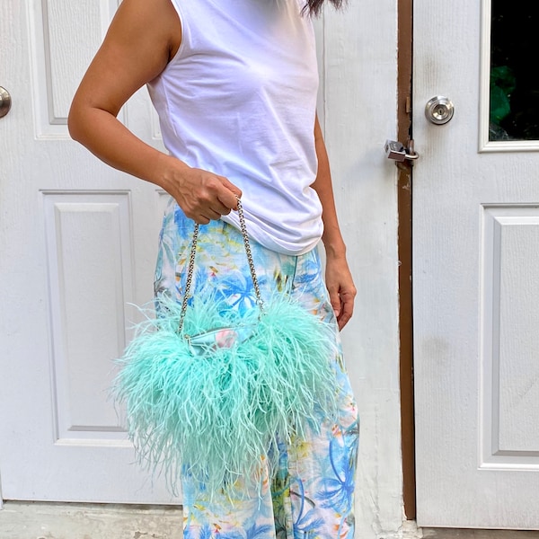 Ostrich Feather Purse - Etsy