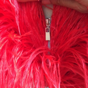 Sginstar Gina Red Feather Cocktail Top Feather Prom Top for - Etsy