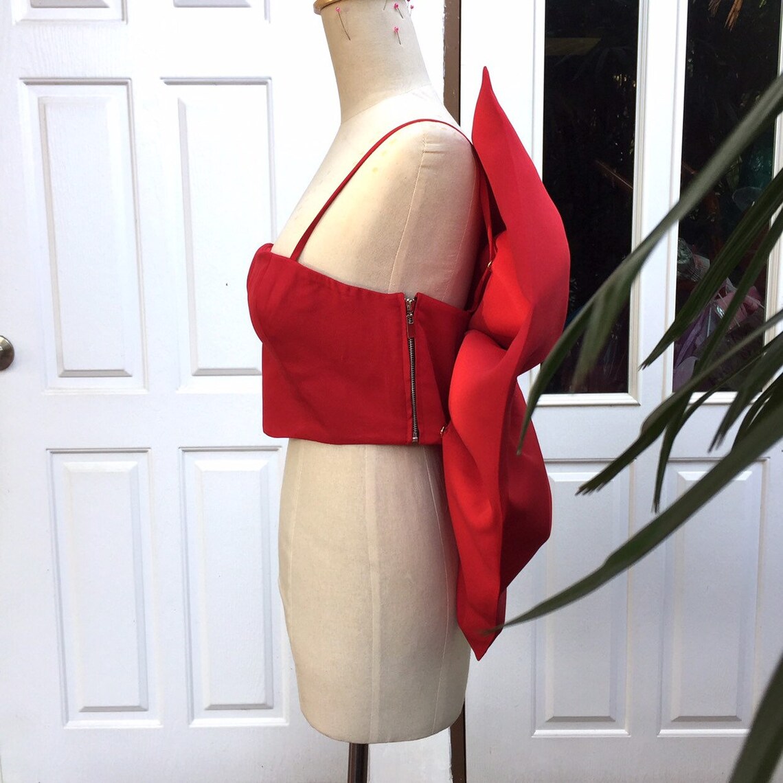 Lita Red Big Bow Crop Top for Women,unique Wedding Dress,ballgown ...