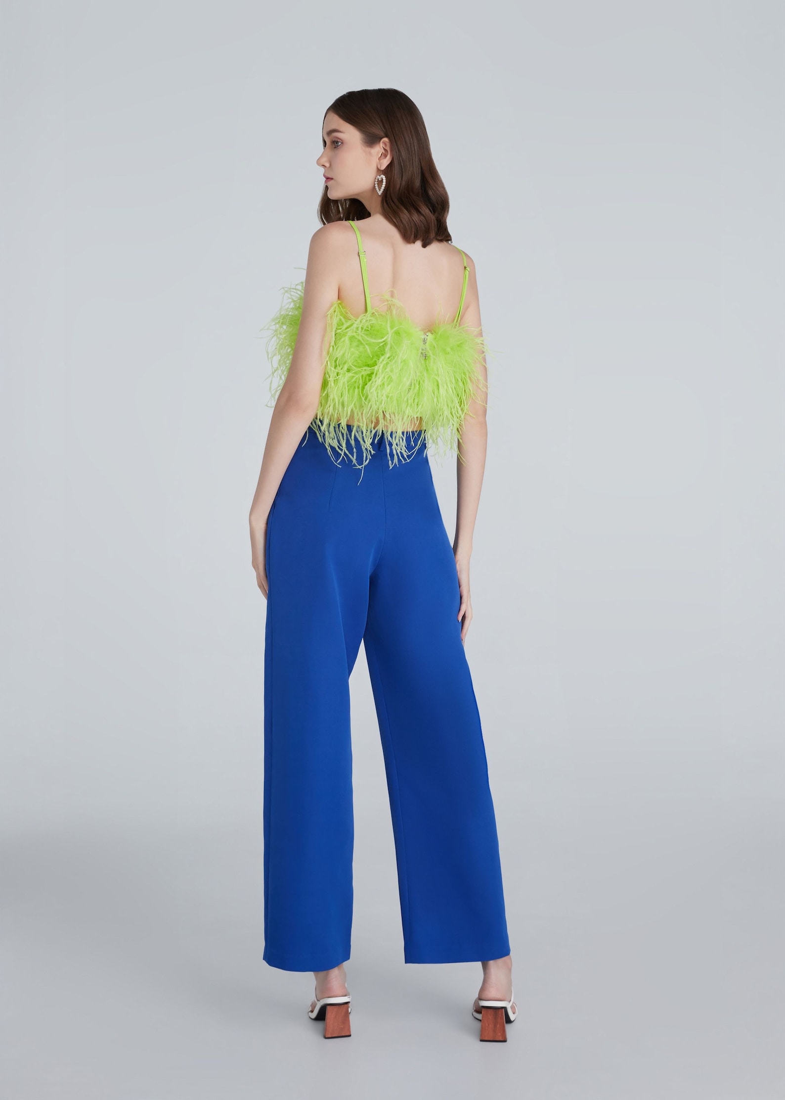 Tina Neon Green Boas Feathers Top for Women,graduation Gift ...