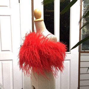 Sginstar Gina Red Feather Cocktail Top Feather Prom Top for - Etsy