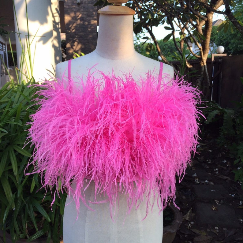 Gina Pink Feathers Cocktail Top for Women,cocktail Party Dress ...