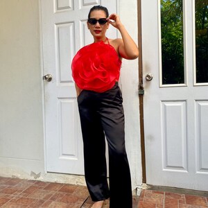 Red Jumbo Rose Top for Women,bridal Separates Top,holiday Dress,plus ...