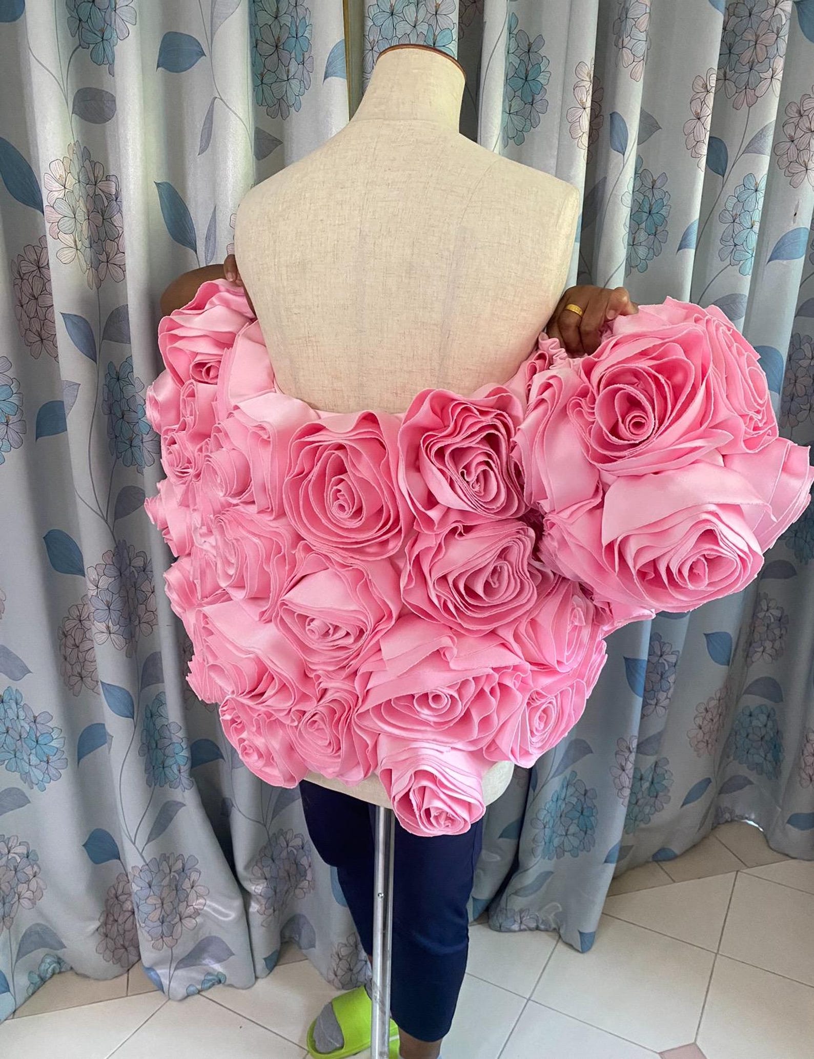 Custom Pink 3d Flower Cape,personalized Cape for Women,elegant Wedding ...